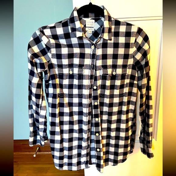 J. Crew Factory | Tops | Jcrew Buffalo Check Flannel Xxs | Poshmark